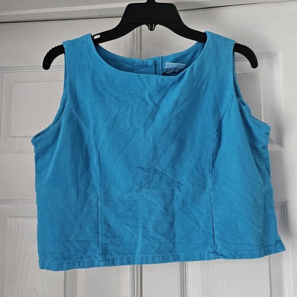 Basic Editions | Tops | Basic Editions Waffle Knit Crop Tank Topno Size Fits A Smallmedium ...